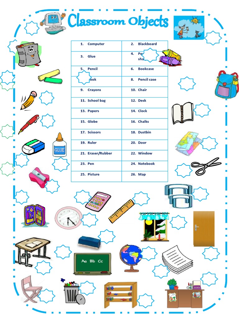 Classroom Objects Games for Kids | PDF