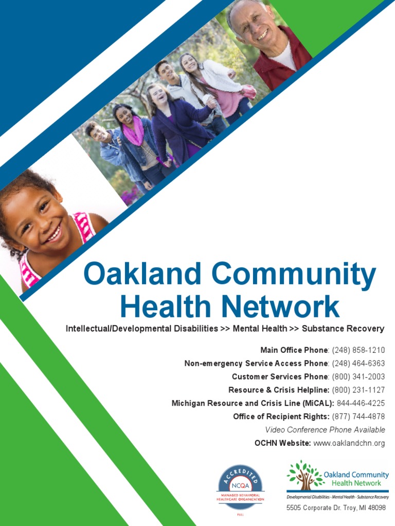 Oakland Community Health Network Brochure | Download Free PDF | Mental ...