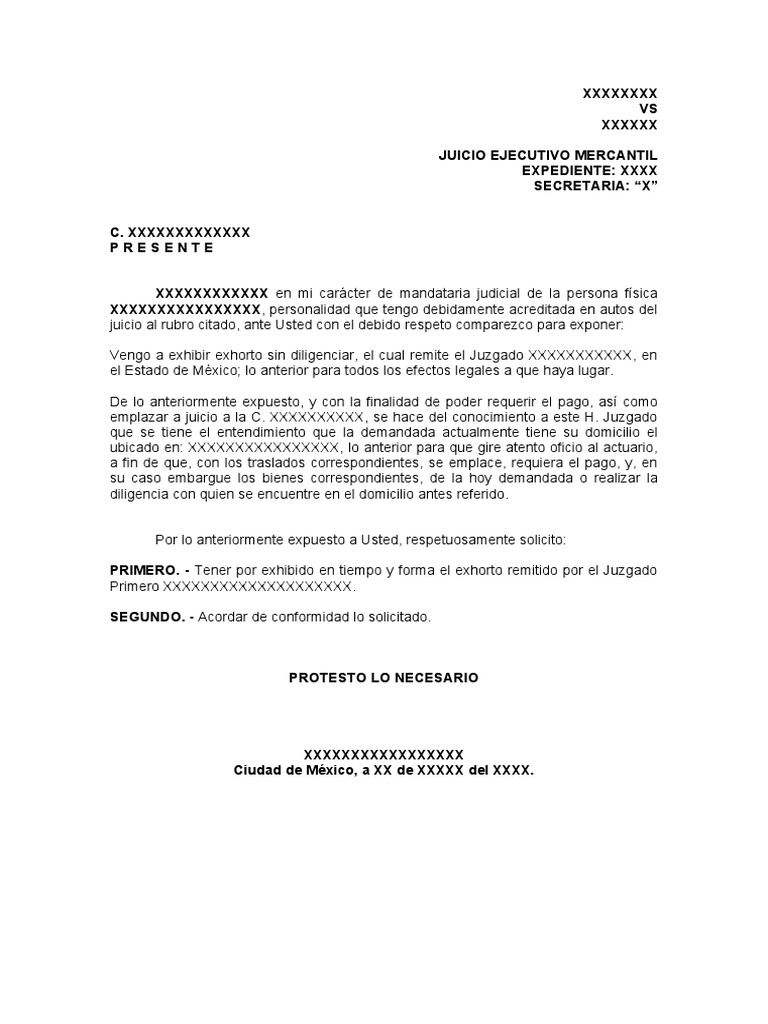 Devolucion Exhorto | PDF