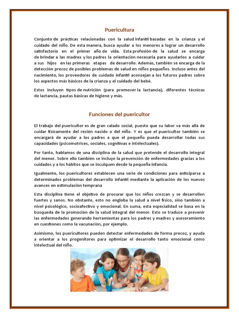 Guía de Puericultura Integral | PDF | Pediatría | Paternidad/maternidad