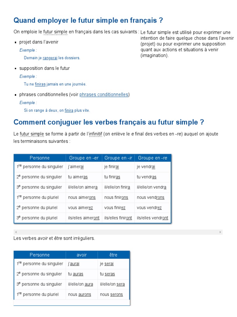 Maîtriser le Futur Simple en Français | PDF | Verbe | Nombre grammatical