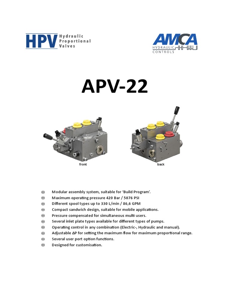 APV 22 Productbrochure | PDF | Valve | Pump