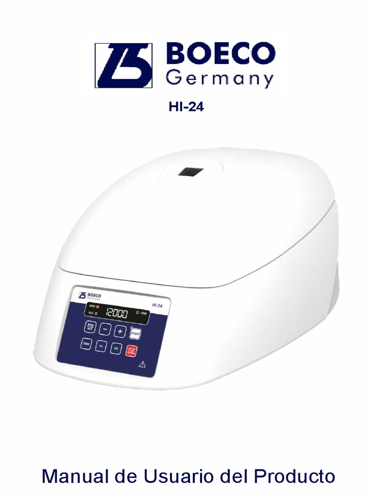 Boeco HI 24 Manual de Usuario SPANISH | PDF | Residuos | Centrífugo