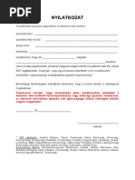 Adatközlő E104 /S041 Nyomtatványhoz | PDF