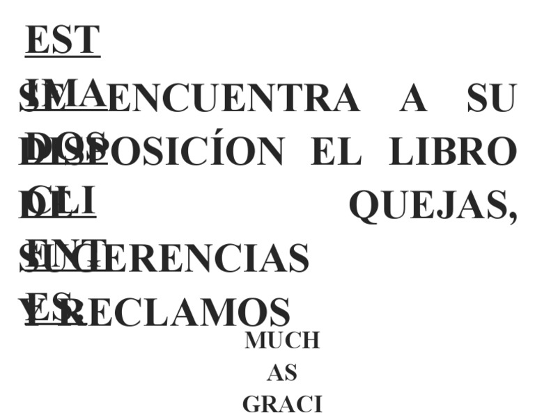 Libro de Quejas | PDF