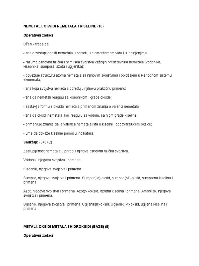 Sta Treba Da Zna Ucenik | PDF