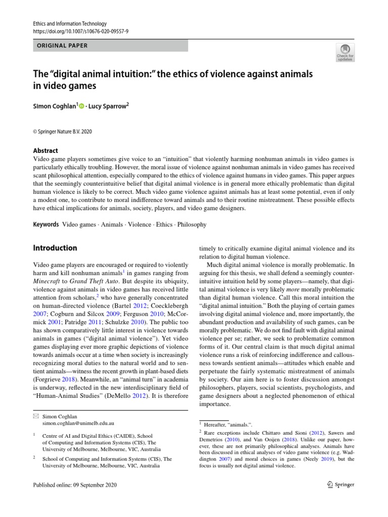 2 - The "Digital Animal Intuition-" The Ethics of Violence Against ...