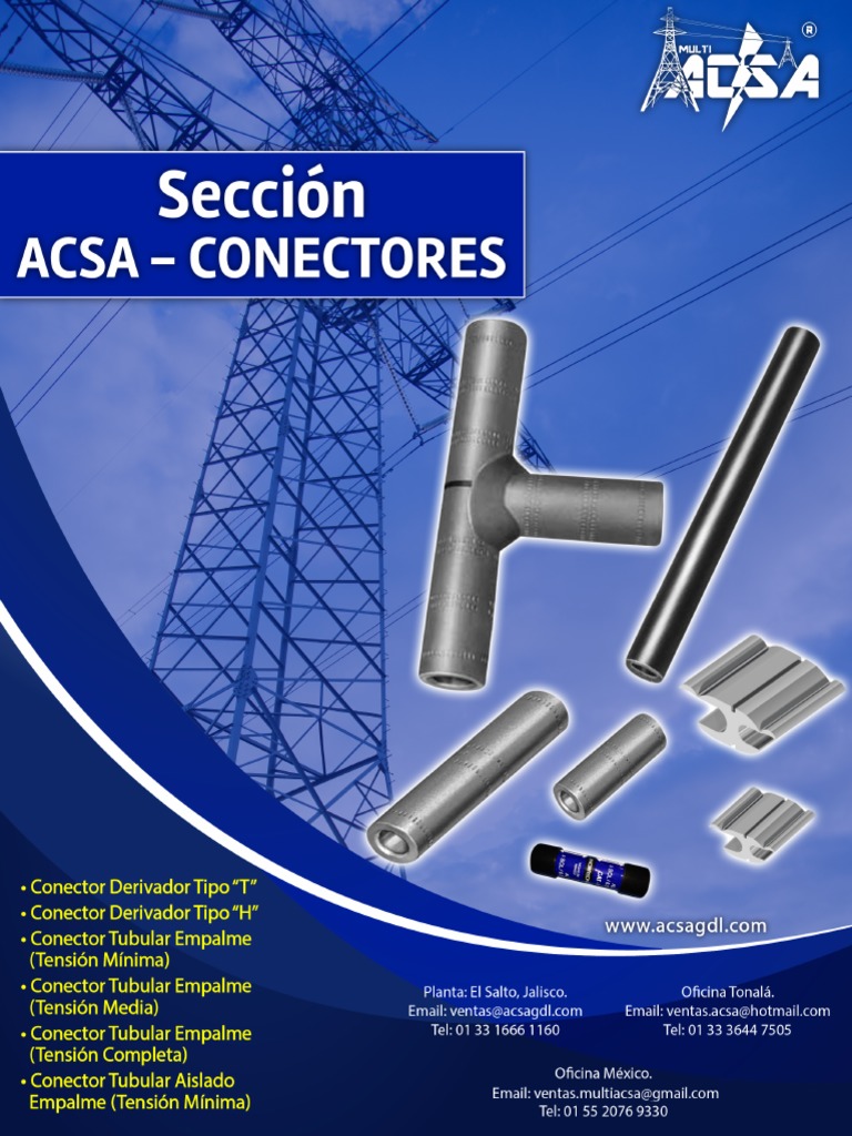 Catalogo Conectores ACSA 2019 | PDF | Cobre | Química