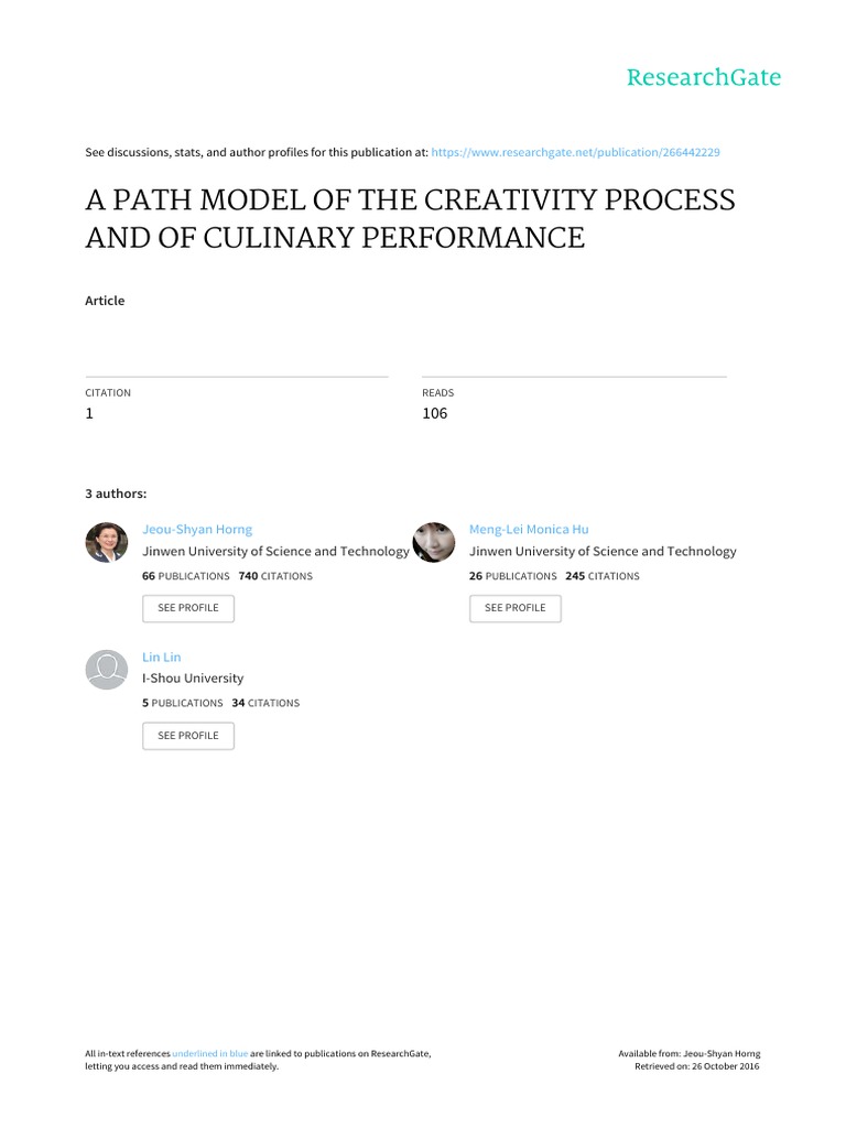 A Path Model of The Creativity Process and of Culi | PDF | Structural ...
