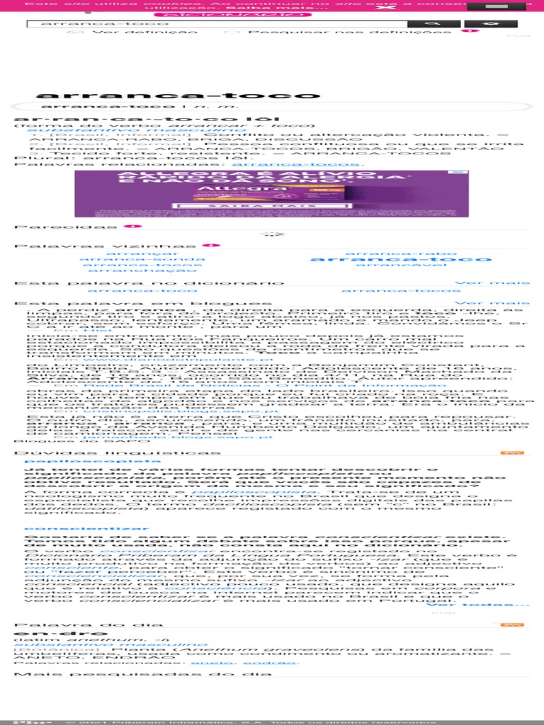 Arranca-Toco - Dicionário Online Priberam de Português | PDF | Linguística