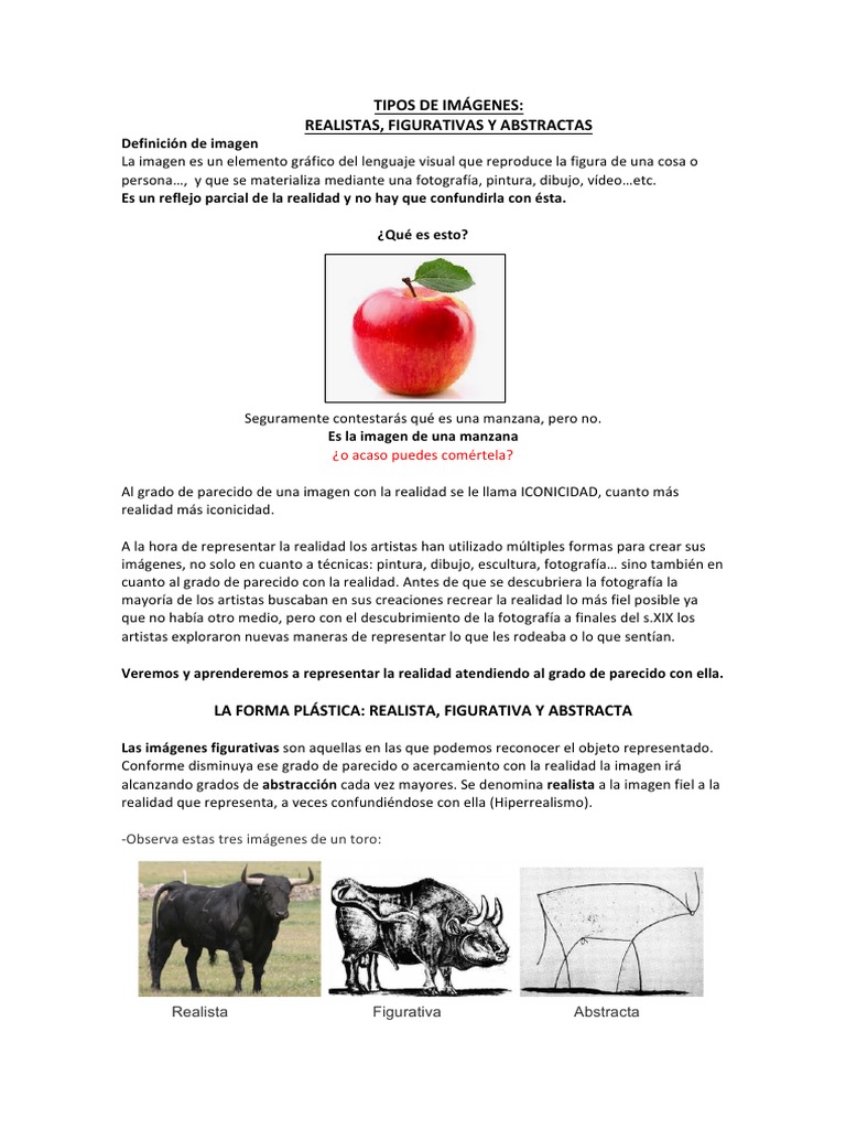 Imagen Realista, Figurativa y Abstracta | PDF | Dibujo | Imagen