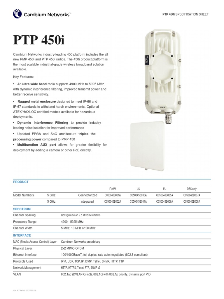 PTP450 I | PDF