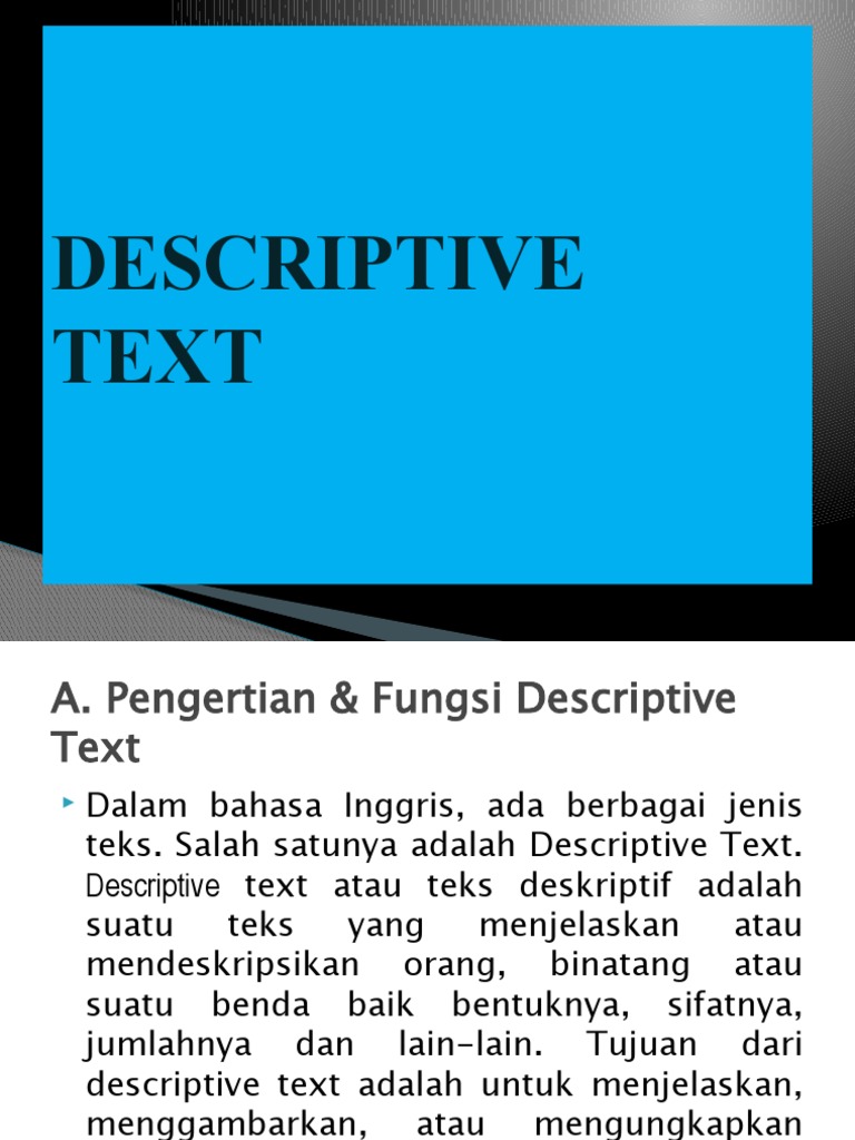 Descriptive Text Power Point | PDF