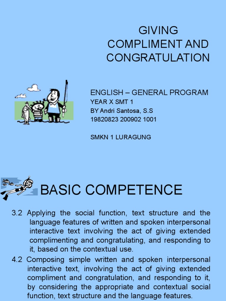 Giving Compliment and Congratulation | PDF | Behavior Modification | Communication
