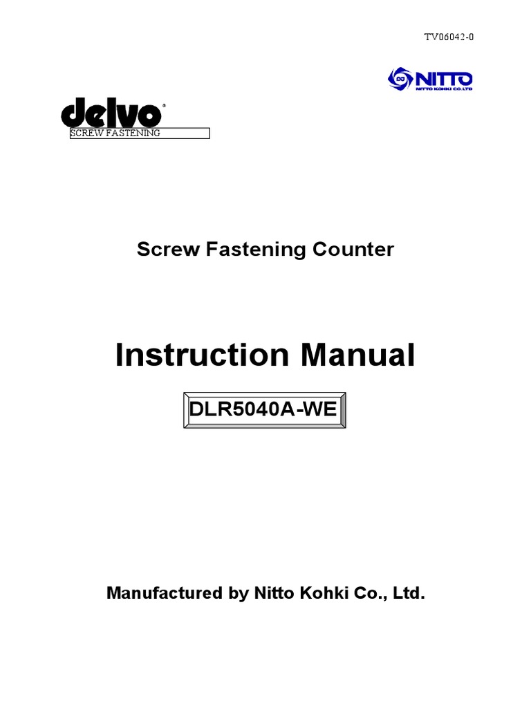 Manual Book Dlr5040a-We | PDF | Screw | Ac Power Plugs And Sockets