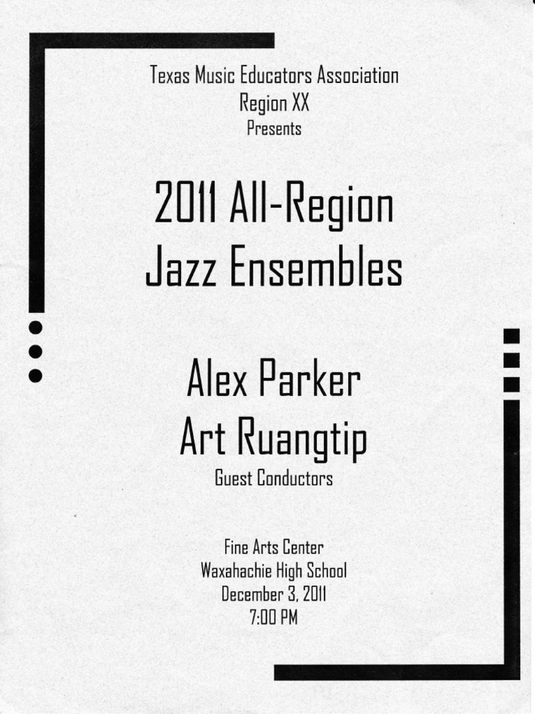 2011-12-03 Region XX Jazz Concert (Program) | PDF