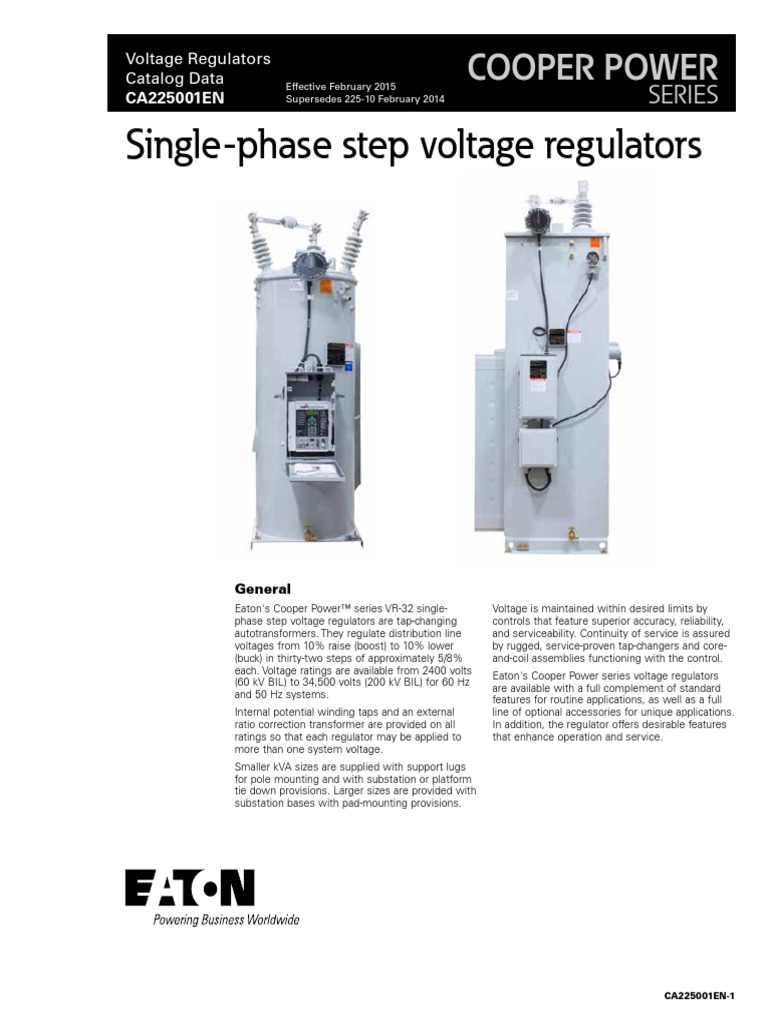Reguladores Cooper Power (EATON) | PDF | Transformer | Electrical ...