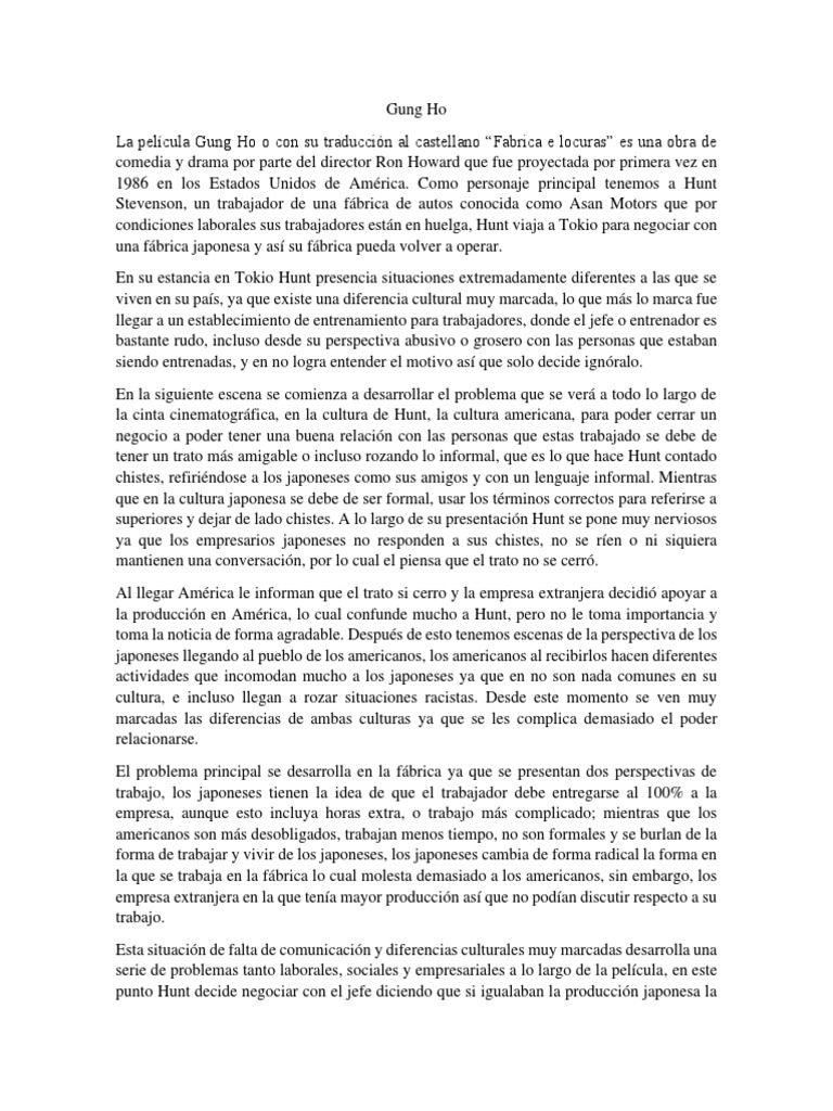 Hunt Stevenson y el choque cultural | PDF