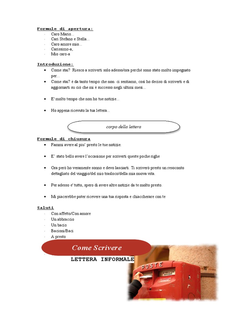 Lettera Informale | PDF