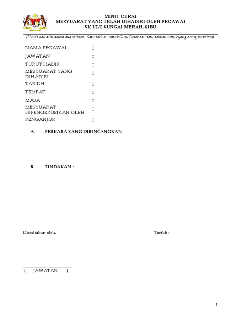 Tapak Minit Curai | PDF