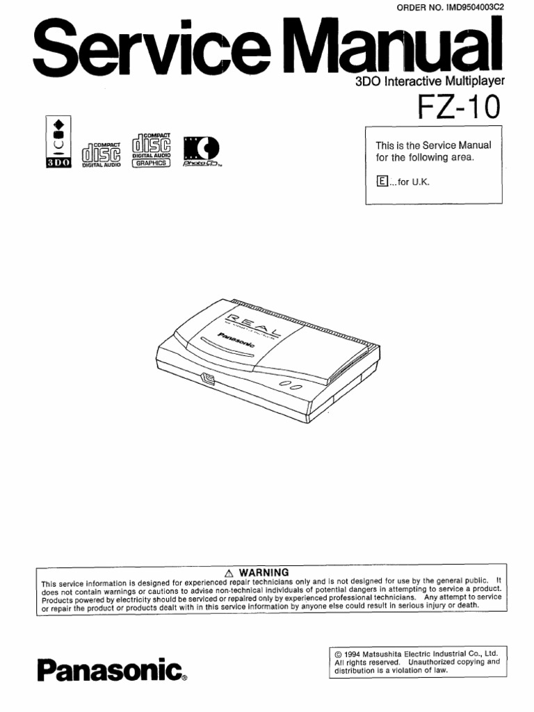 Panasonic 3DO FZ-10 Service Manual (E, For UK) | PDF | Ac Power Plugs And Sockets | Dynamic ...
