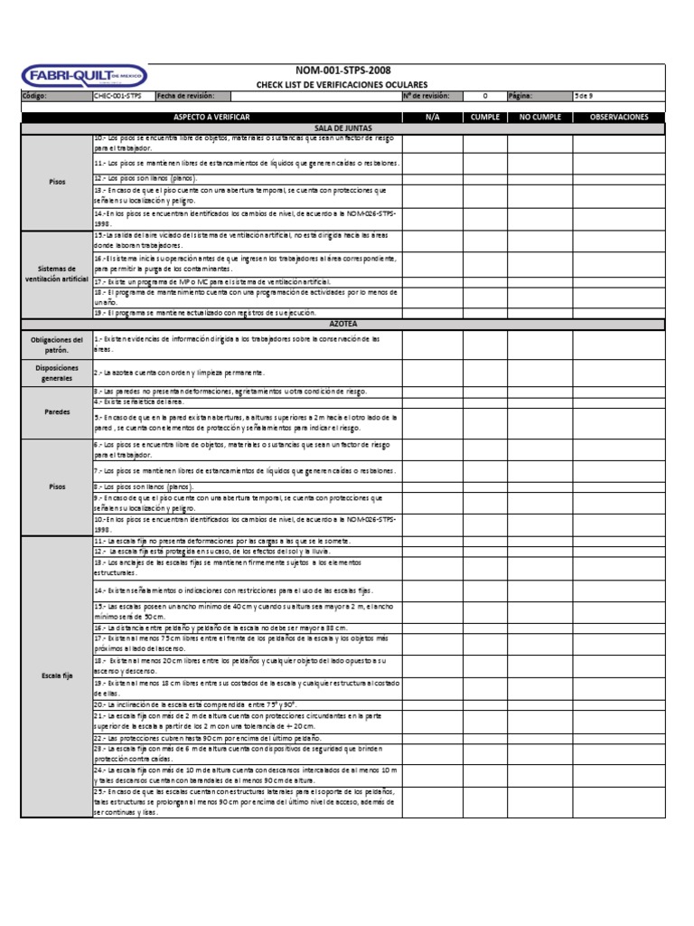 Check List Estructural 2022-5 | PDF