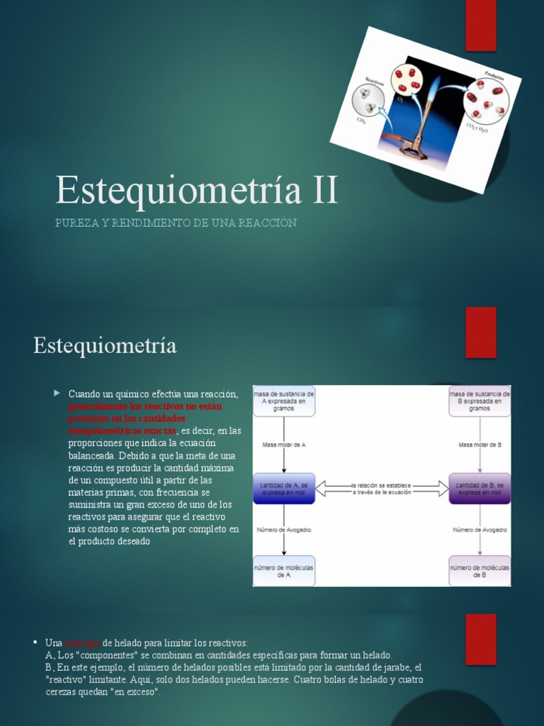 Estequiometría: Pureza y Rendimiento | PDF | Estequiometría | Reacciones químicas