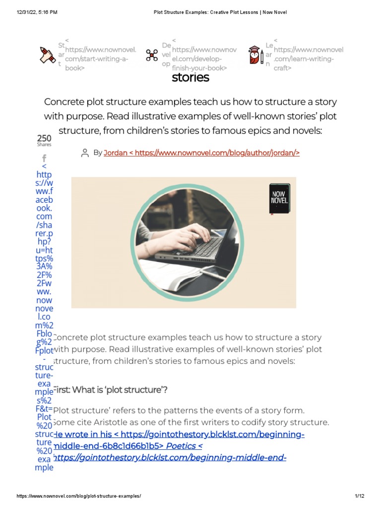Plot Structure Examples - Creative Plot Lessons - Now Novel | PDF ...