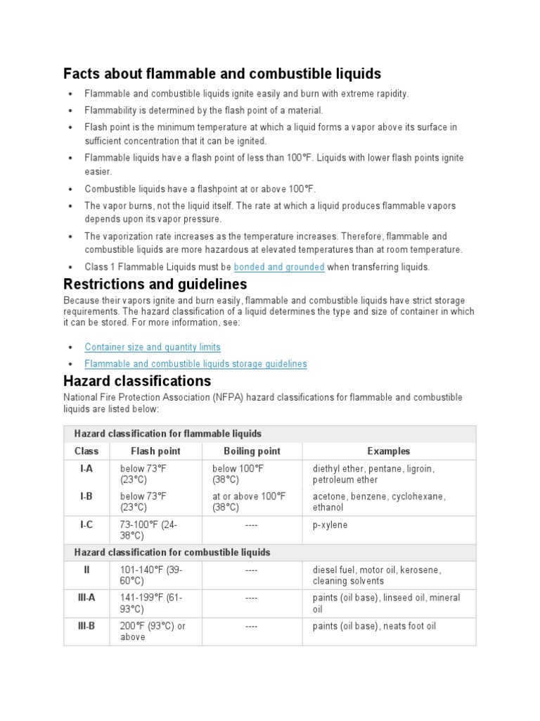 Flammability and Combustibility | PDF | Liquids | Phases Of Matter