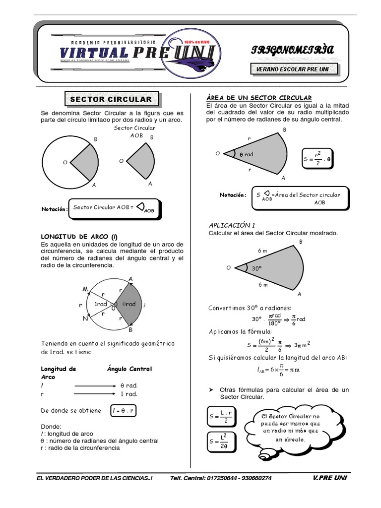 Sector Circular 2023T | PDF | Matemática Elemental | Objetos matemáticos