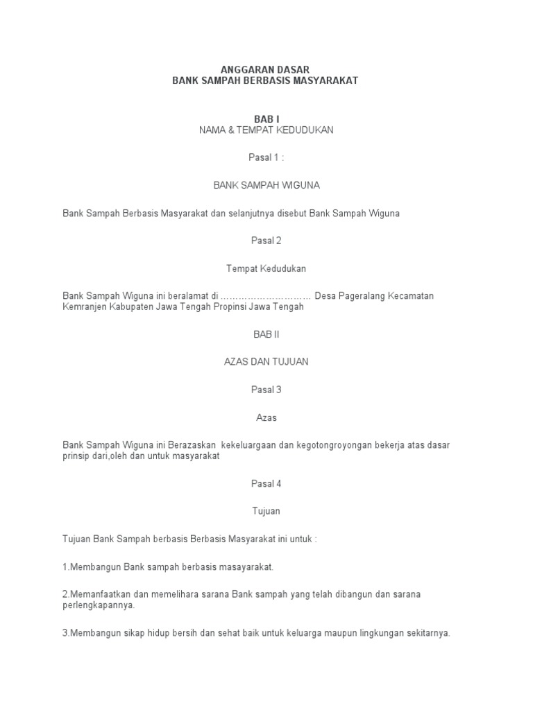 Contoh Ad Art Bank Sampah | PDF