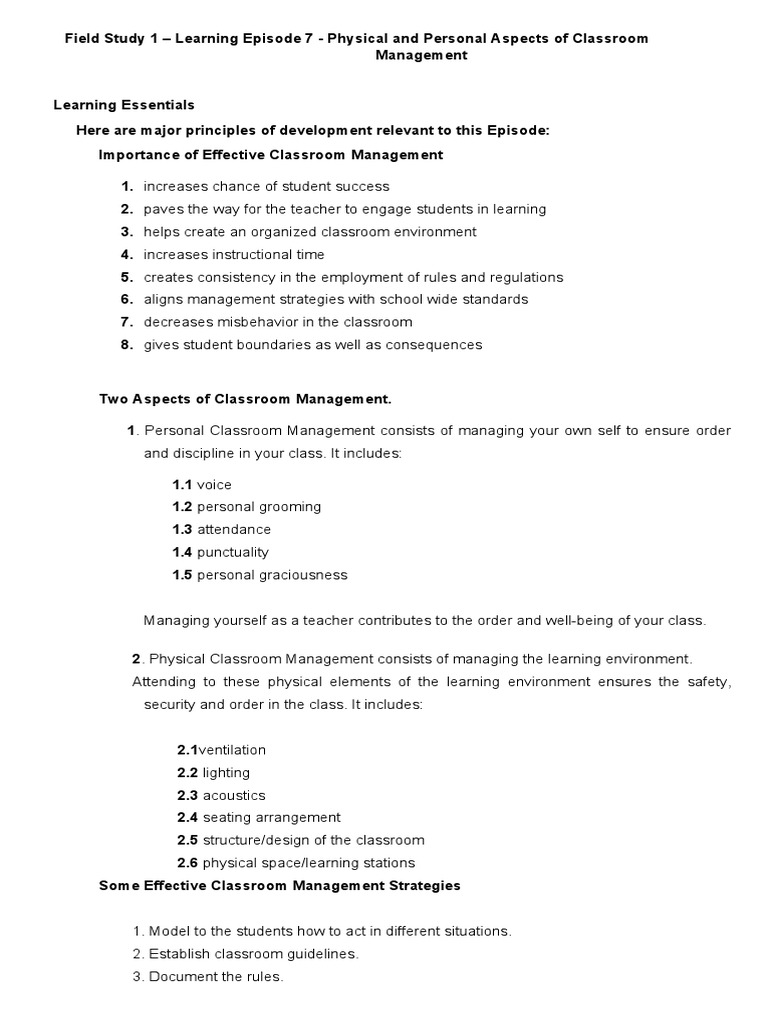 Field Study 1 Learning Episode 7 Lesson and Activity | PDF