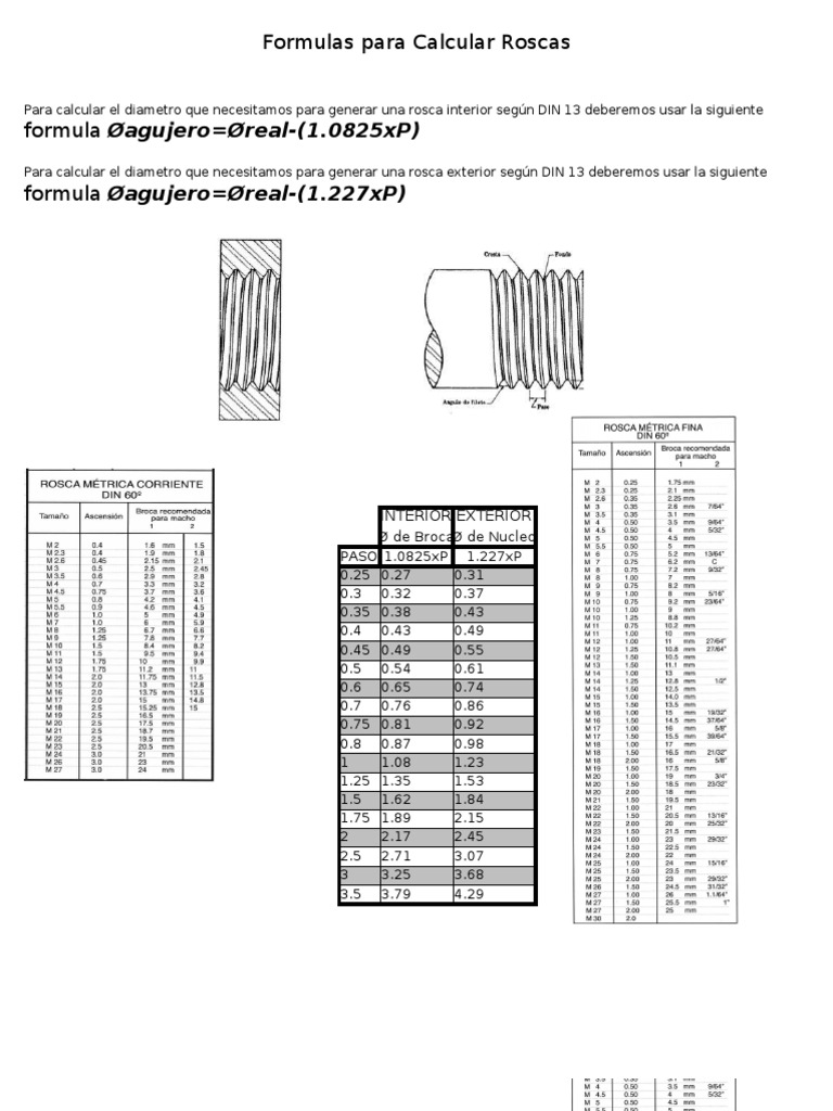 Calculo Roscas | PDF | Enfermedad de Alzheimer