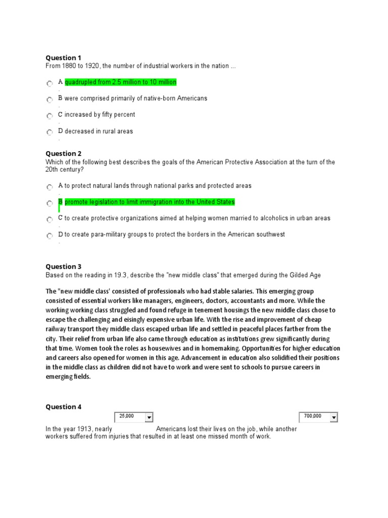 Gilded Age Social Changes and Labor Issues | PDF | Travel | History