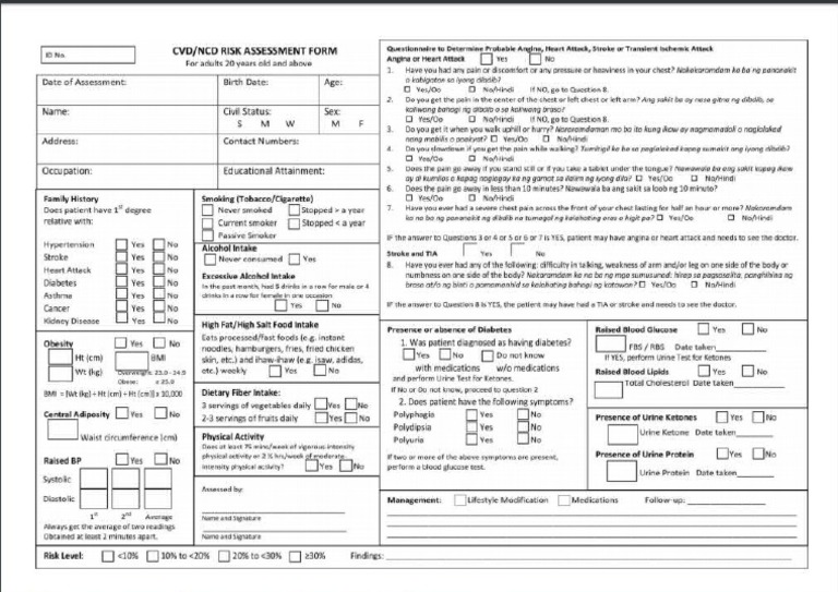 Risk Assessment Form | PDF