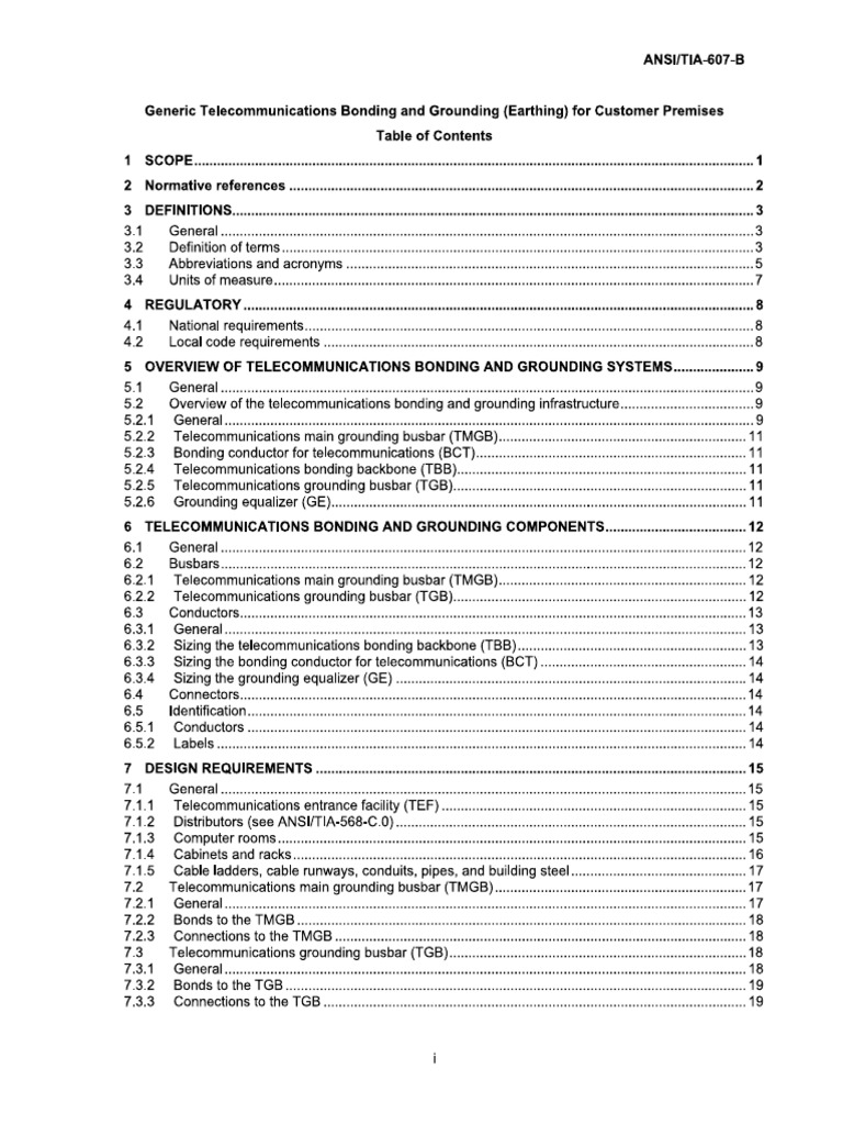 TIA 607 B Generic Telecommunications | PDF