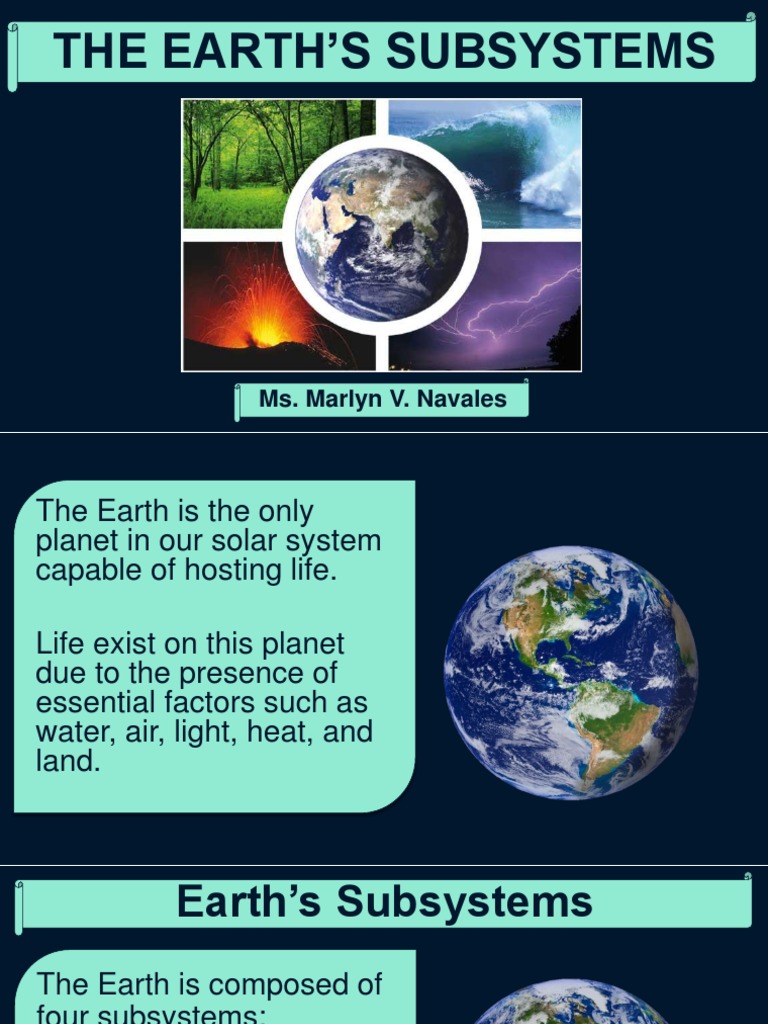 The Earth's Subsystems | PDF