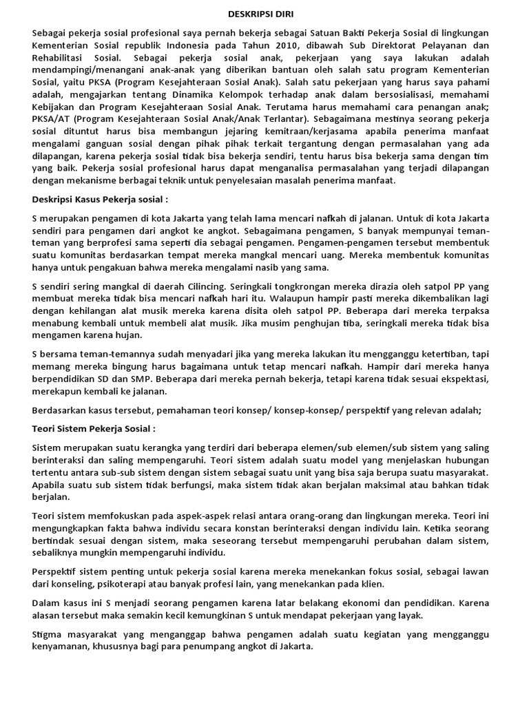 "Pendekatan Sistem dalam Pekerjaan Sosial" | PDF | Karier & Perkembangan | Ilmu Sosial