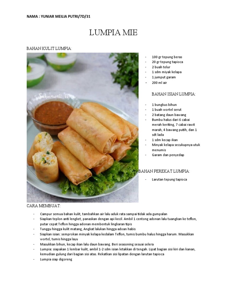 Lumpia Mie | PDF