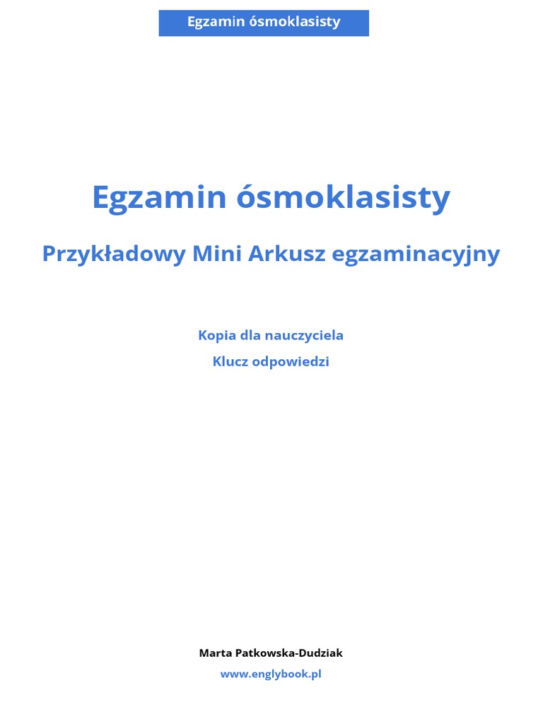 Engly PrzykładowyMiniArkuszEgzaminacyjny TC | PDF