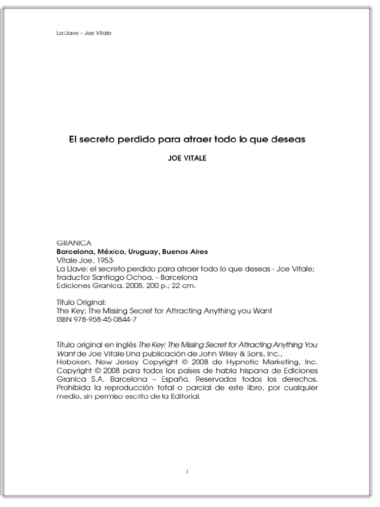 El Secreto Perdido para Atraer Todo Lo Que Deseas - PDF | PDF