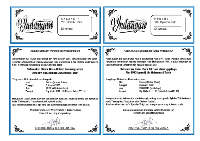 Kepada: Yth. Bpk/ibu /sdr. - Di Tempat Kepada: Yth. Bpk/ibu /sdr. - Di Tempat | PDF