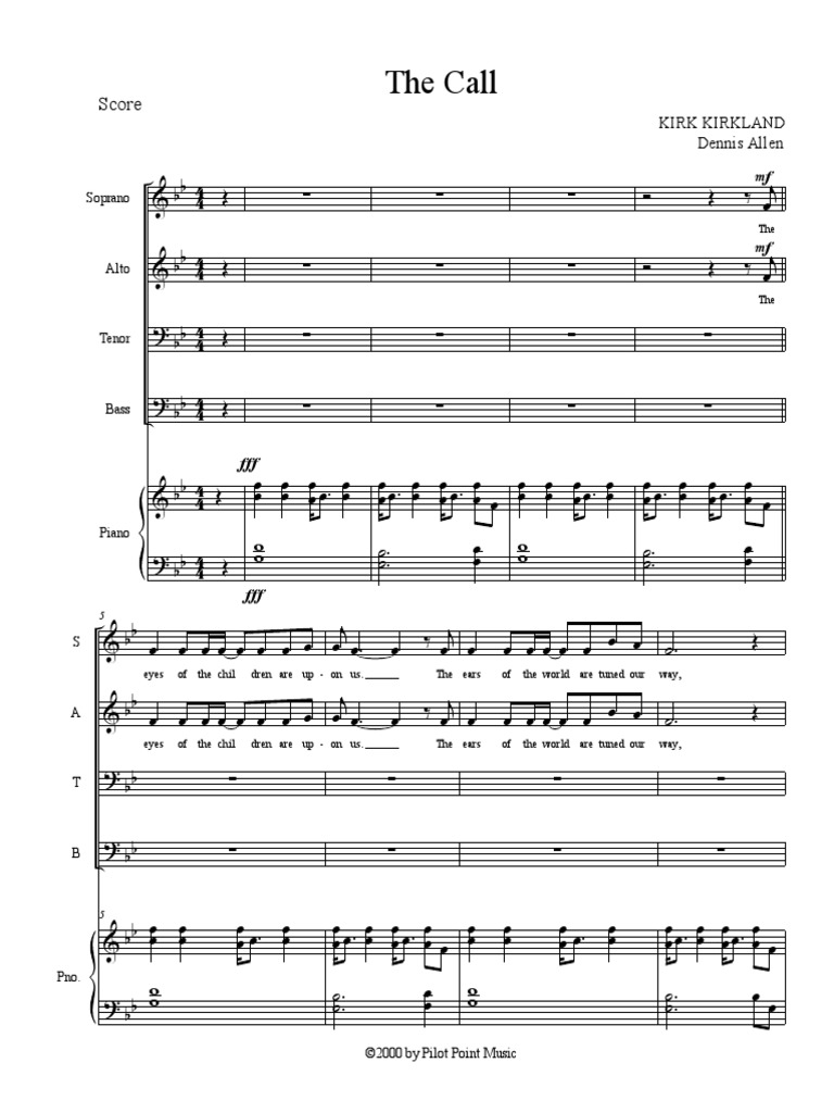 The Call | PDF | Musical Compositions | Music Theory