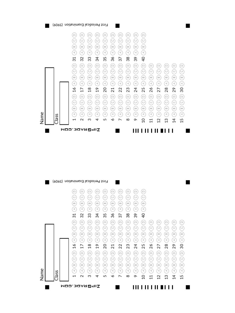 ZipGrade 40 Item | PDF