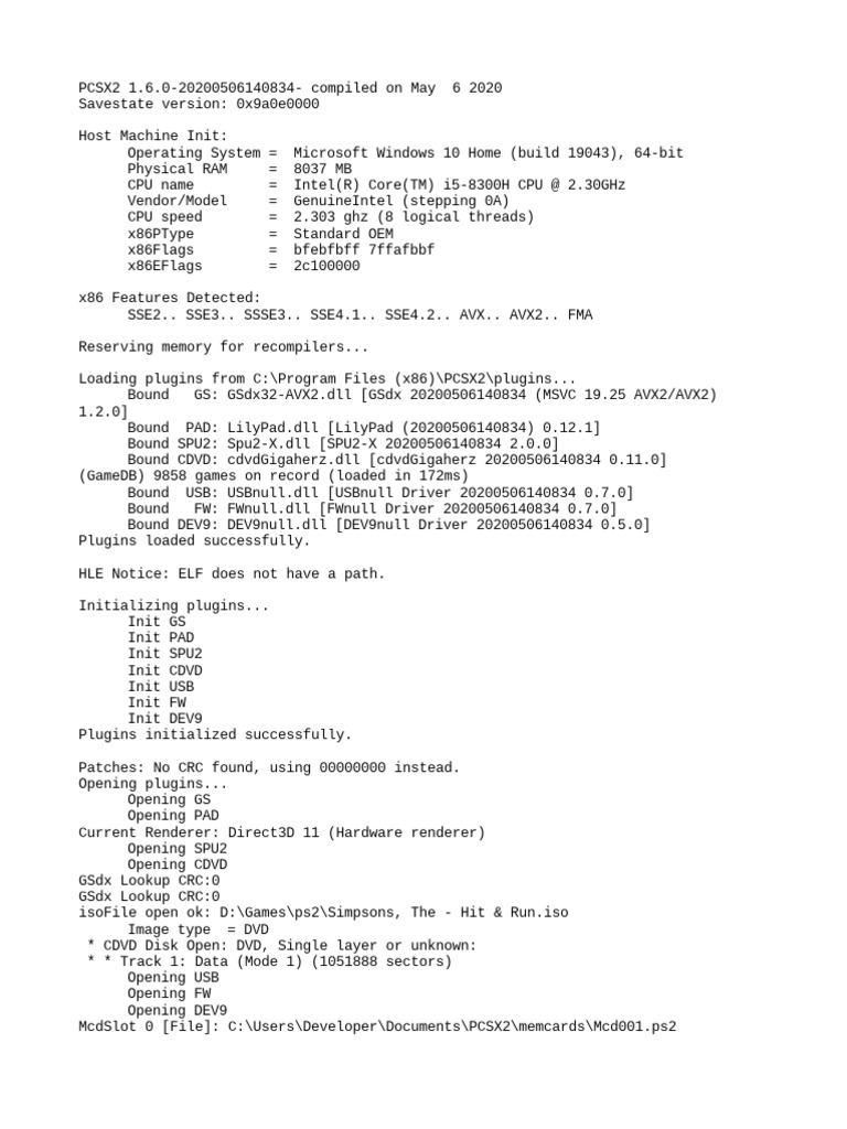 Emu Log | PDF | Booting | Bios