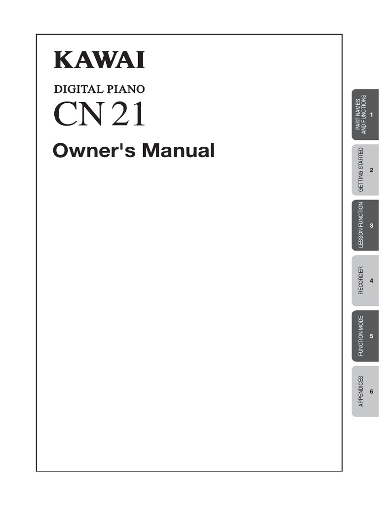 Cn21 Manual | PDF | Piano | Ac Power Plugs And Sockets