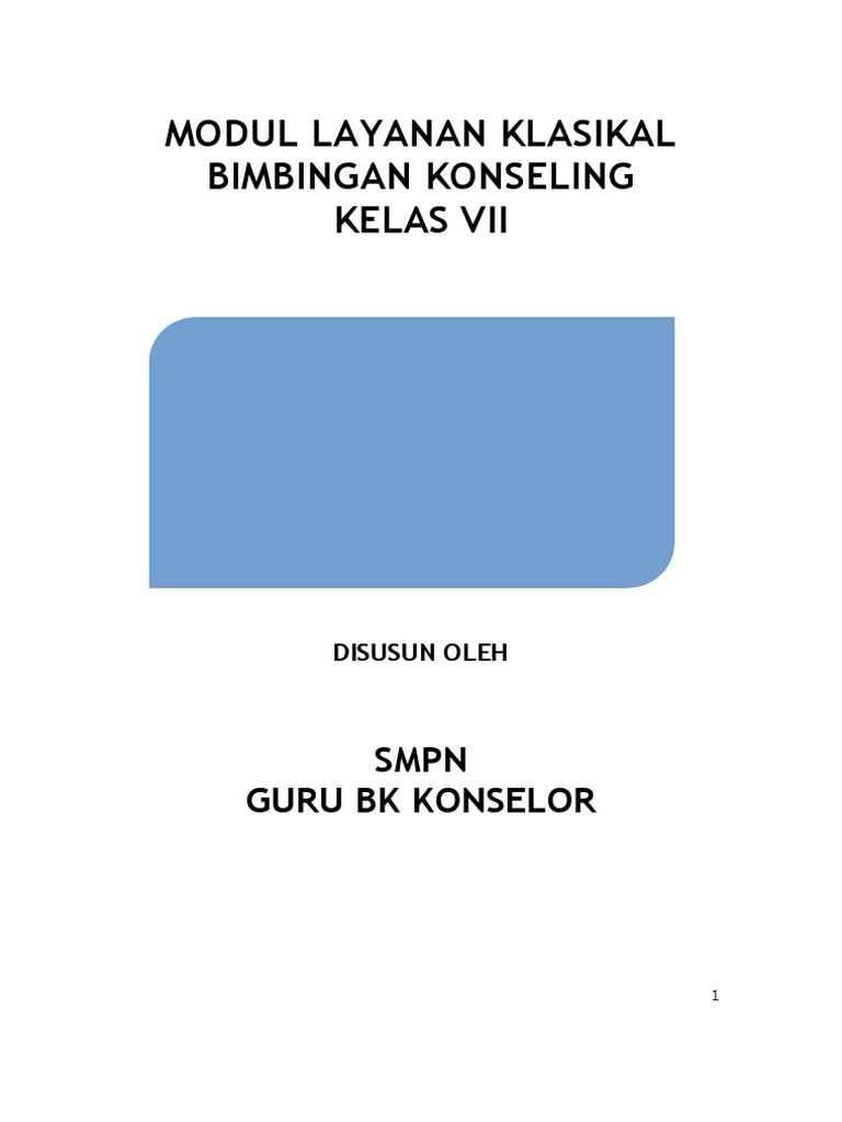 Modul BK Kematangan Emosi - Fase D | PDF