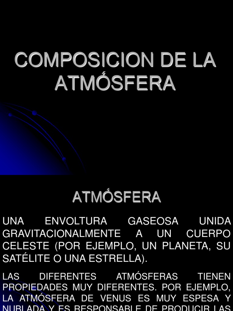 Composicion de La Atmosfera | PDF | Atmósfera | Atmósfera de tierra