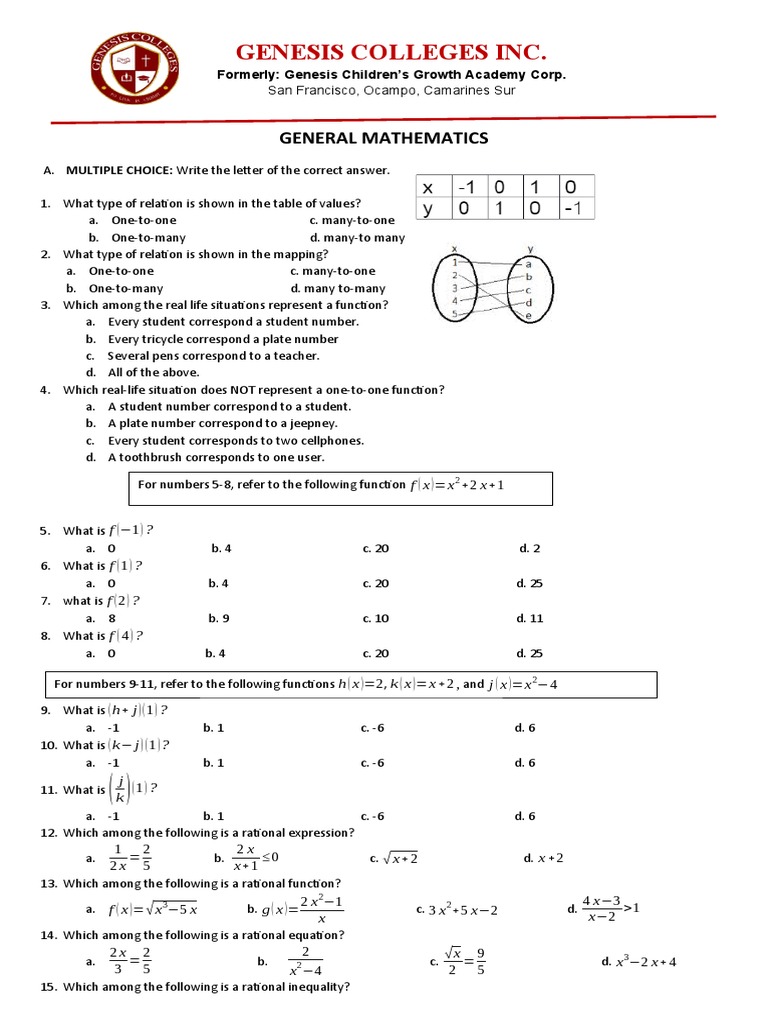 Brain Quest Gen. Math | PDF | Trigonometric Functions | Mathematics