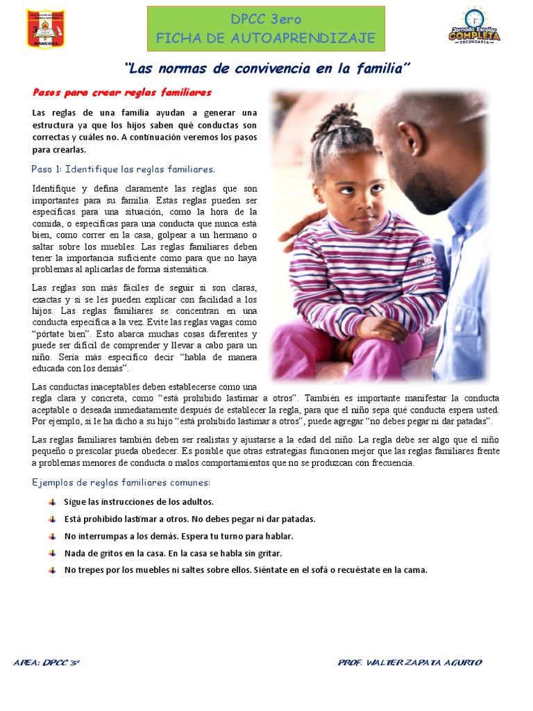 FICHA1 - UdA3 - DPCC 3° | PDF | Comportamiento | Sicología